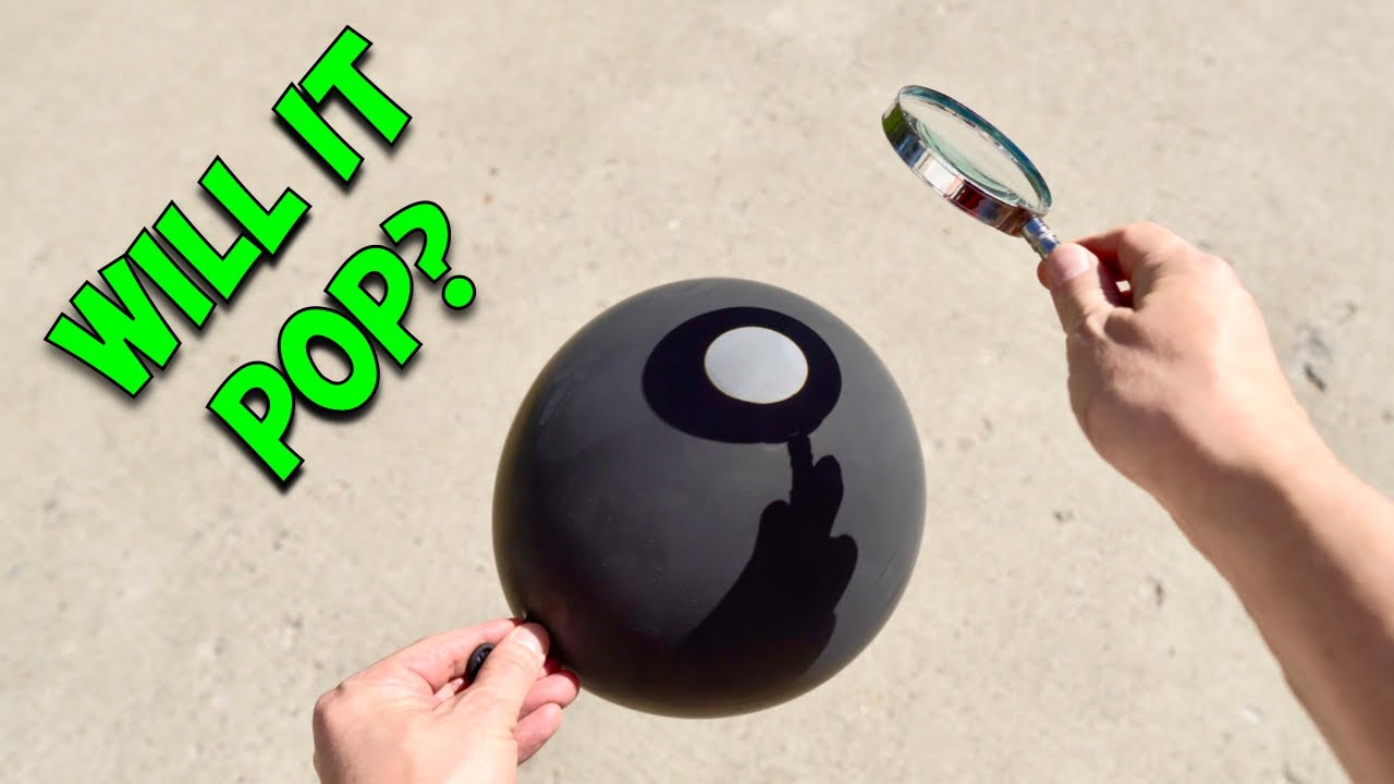 Popping Air Balloons With Magnifying Glass - Experiment - YouTube