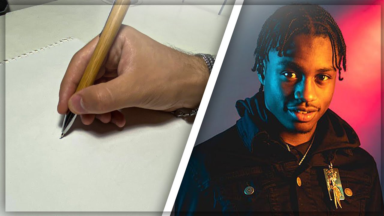 Draw Lil Tjay - Timelaps - YouTube