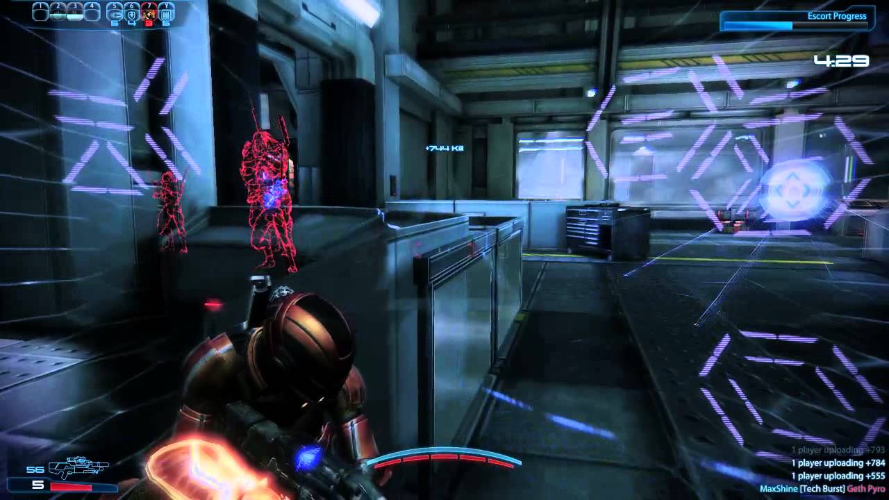 Mass Effect 3 Human Engineer w/Saber Solo vs Geth - YouTube