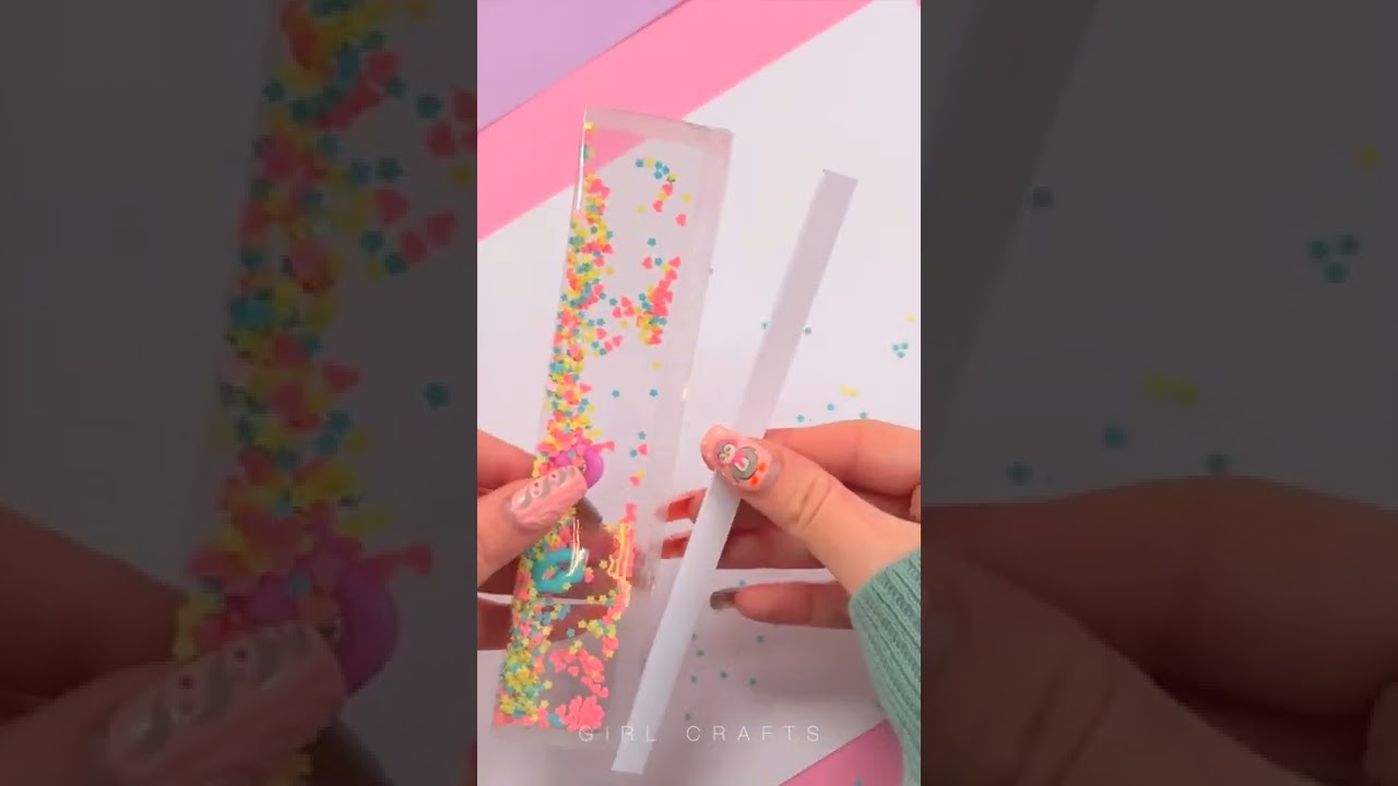 DIY REGLE TRANSPARENTE MIGNONNE - COMMENT FAIRE UNE REGLE A PAILLETTES ...