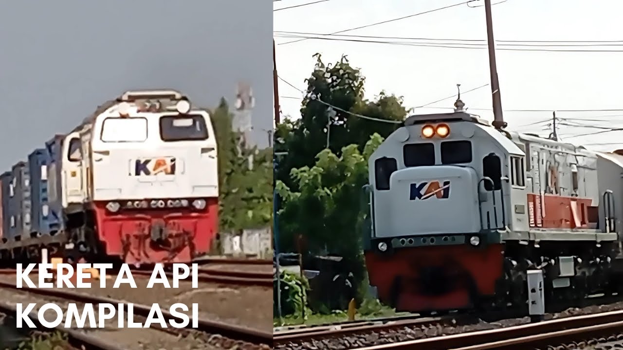 KERETA API banyak sekali - Rel Kereta Api di (Stasiun Kereta Api) - YouTube