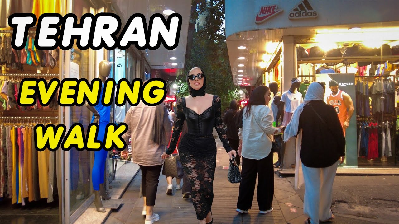IRAN TEHRAN TODAY 2023 / Summer EVENING Walk along Valiasr Street # ...