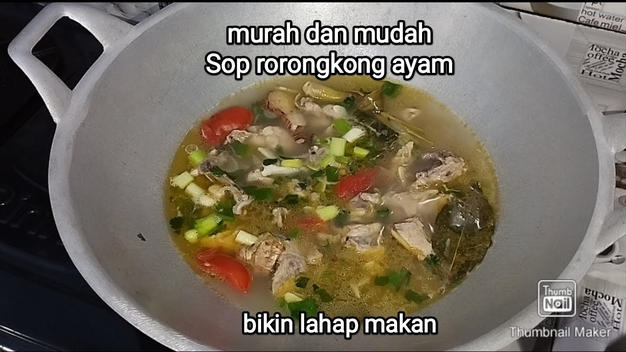 Resep SOP balungan/rorongkong ayam mudah - YouTube
