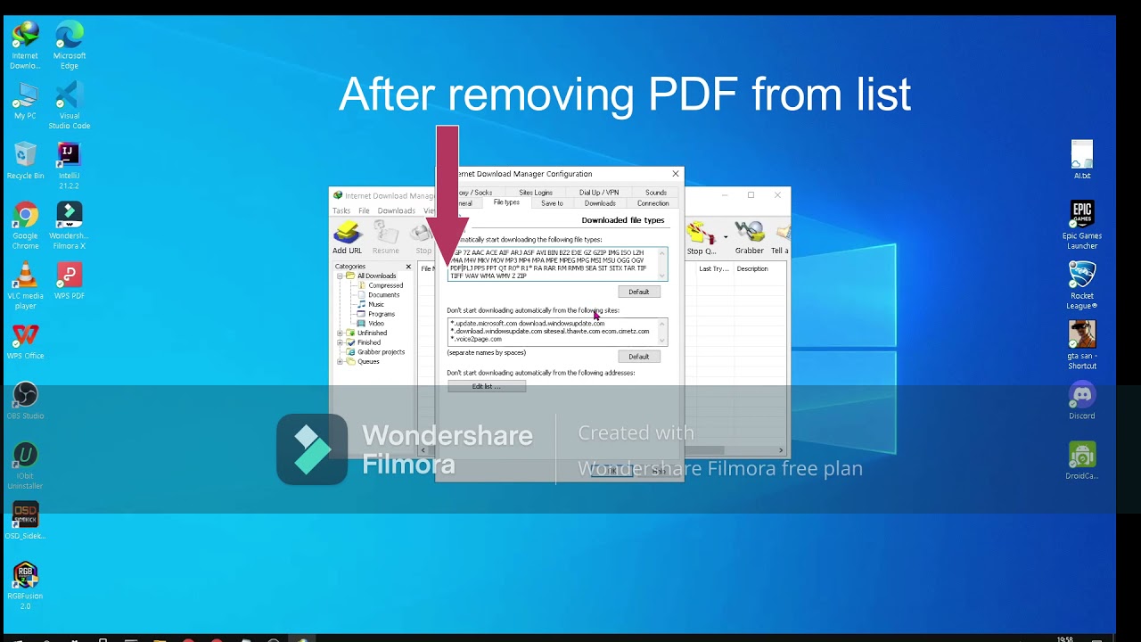 How to stop IDM auto-download PDF 2021 | Internet download manager ...