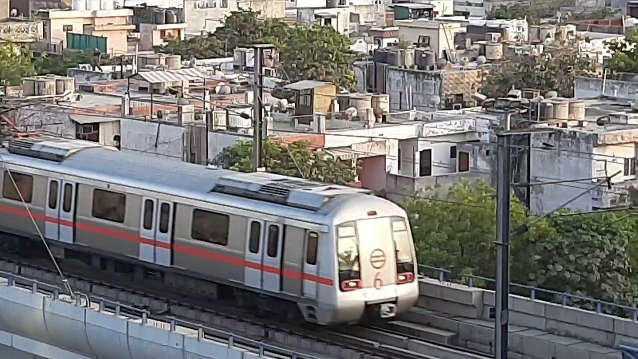 Spotting the Red Line Metro in Rohini West | Arrival and Departure ...