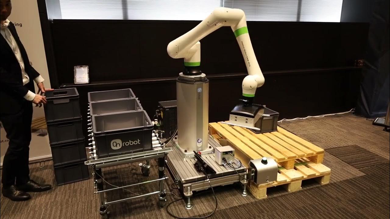 OnRobotのD:PLOYを用いたパレタイジングのデモの様子 - YouTube