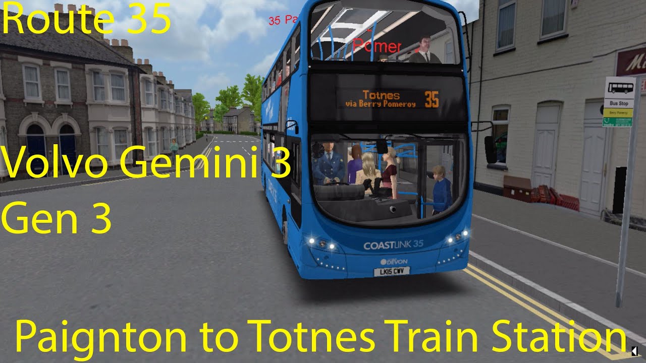 OMSI 2 - BOTW Route 35, Paignton Bus Station to Totnes Railway Station ...