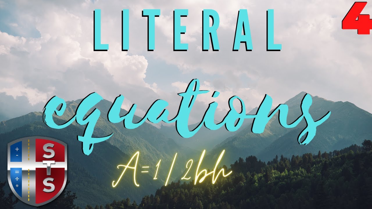 Literal Equations: A = 1/2bh - YouTube