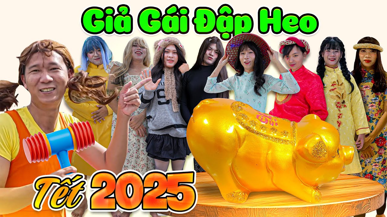 Tụi Mình Cosplay Giả Gái Đập Heo Đất Thắng 10 Triệu | Trò Chơi Tết 2025 của Lâm Vlog - YouTube