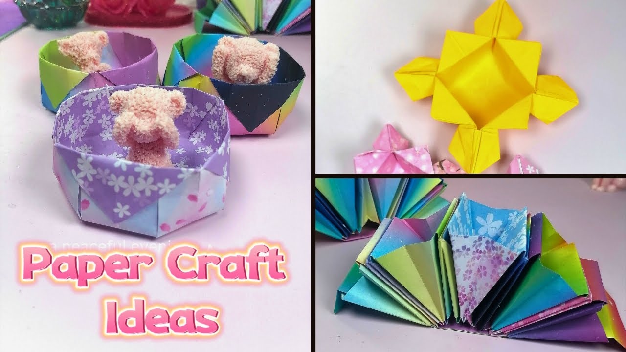 Easy Origami Storage Box Tutorial | Beautiful Storage Box | 简易纸折收纳盒 ...