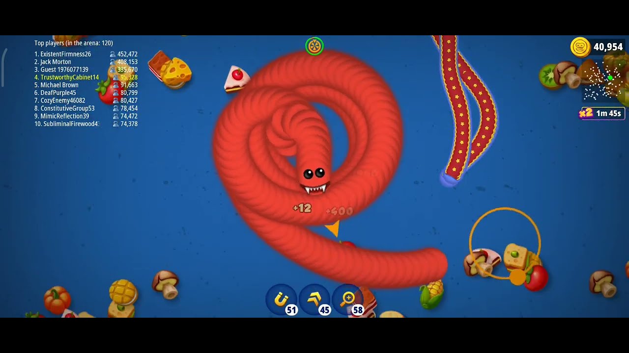 Snake Worm Zone Eating Fun Food Game 游戏 V-7 - YouTube