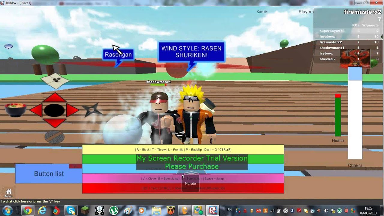 Roblox Naruto shippuden ultimate ninja storm 3 with lava,shadow, and ...