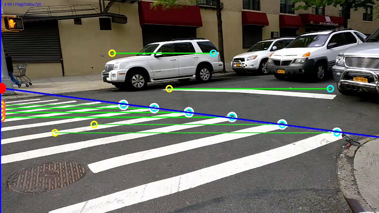 Crosswalk Recognition Using Opencv Android Version Youtube