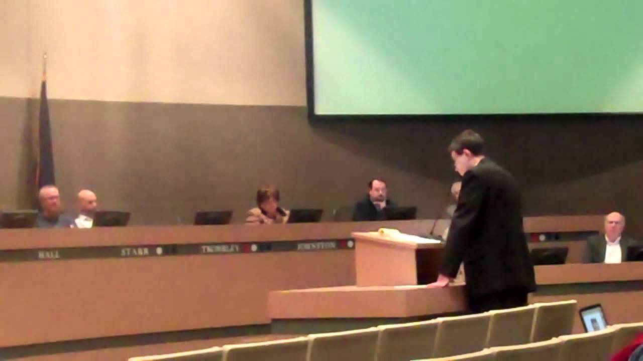 Jeff Mittman of the ACLU testifies before the Anchorage Assembly 4/17 ...