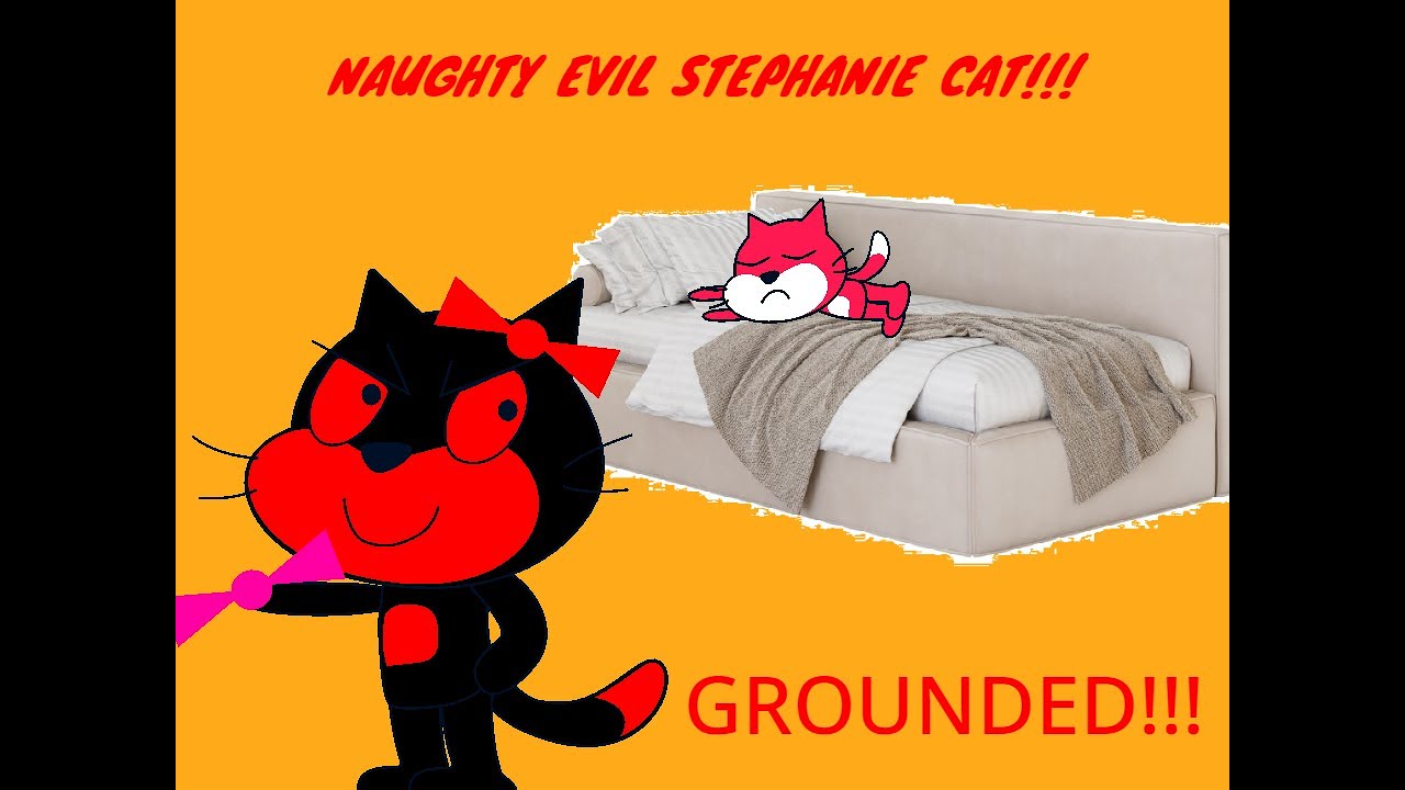 Evil Stephanie Cat steals Anna Cat's bow hair clip/GROUNDED - YouTube