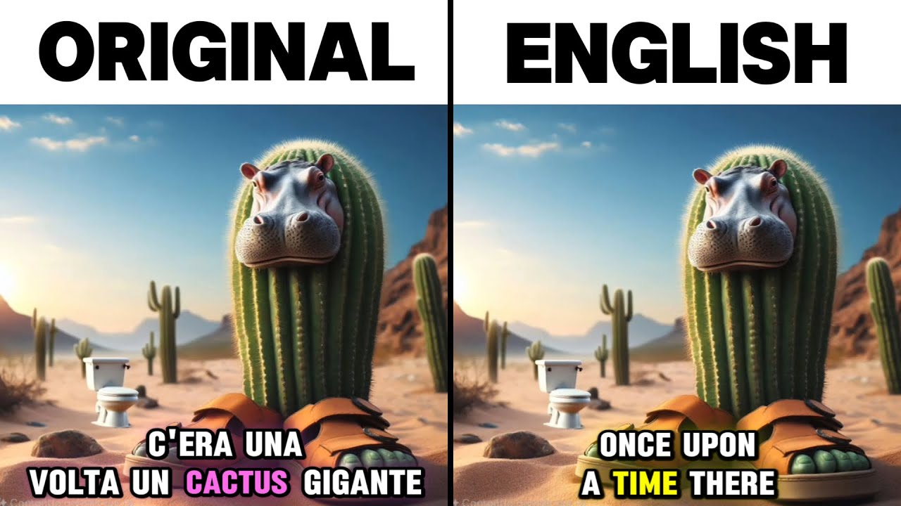 il Cacto Hipopotamo Original Vs English Translation - YouTube
