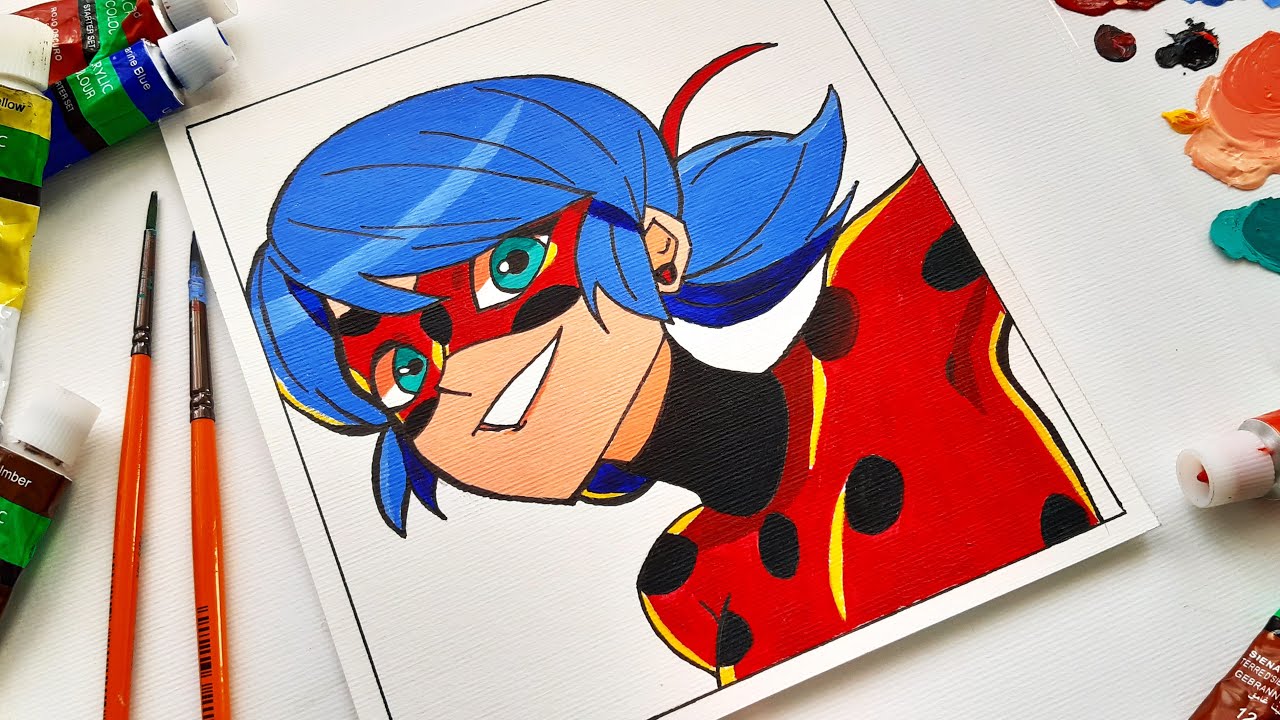 Miraculous Ladybug Face Painting | How To Paint Miraculous Ladybug With ...