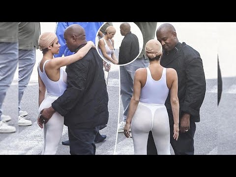 'Wife' Bianca Censori emerges in yet another sheer, nip-baring bodysuit, and Kanye West grabs...