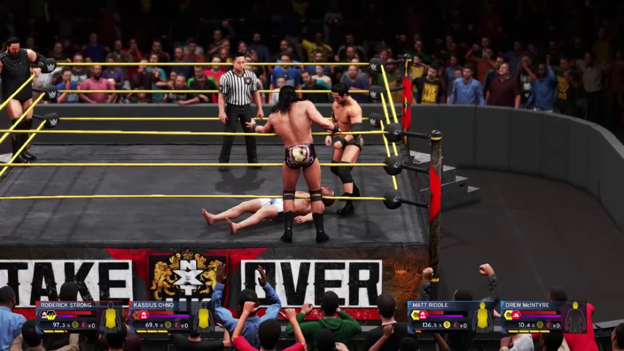 Kassius Ohno & Roderick Strong vs Drew McIntyre & Matt Riddle - Tag ...