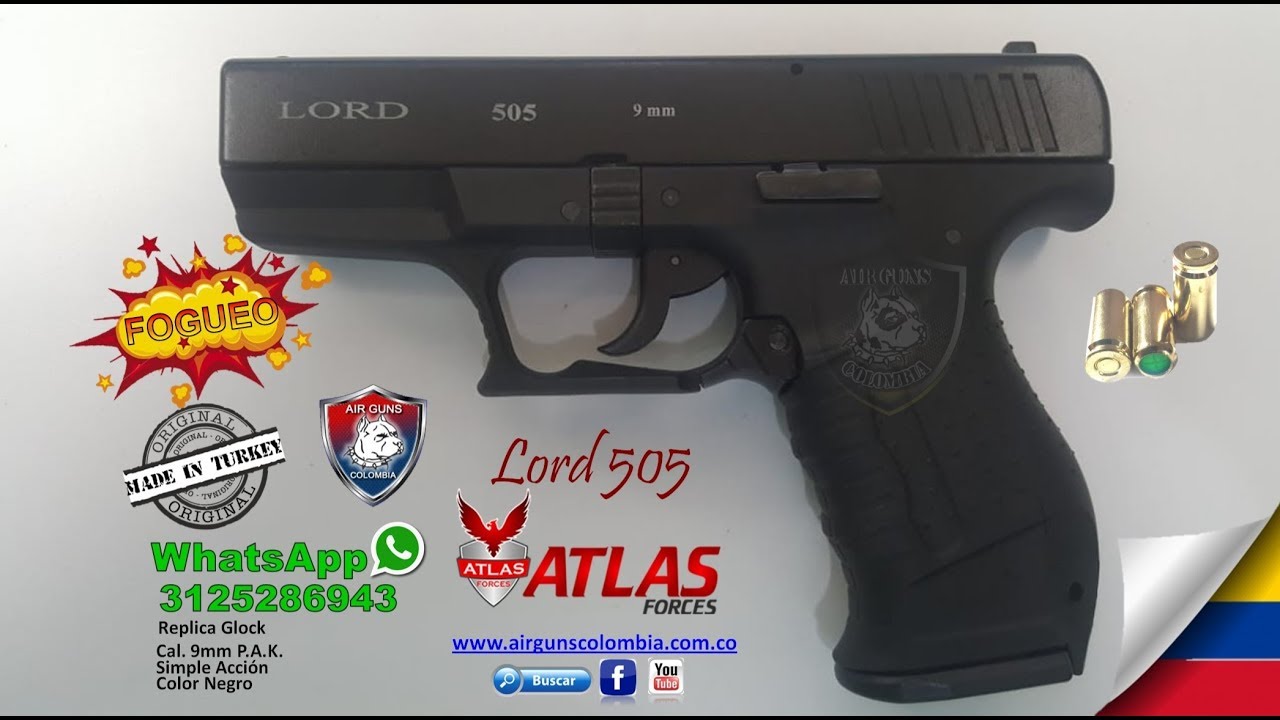 Pistola de Fogueo Lord 505 Arme, Desarme y Ensayo WhatsApp 3125286943 ...