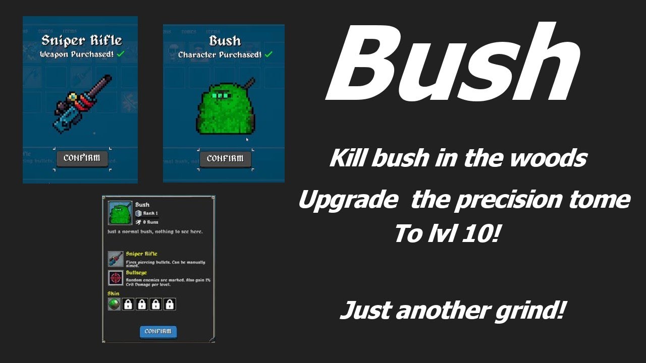Unlocking the Bush character | Time to unlock sniper! - YouTube