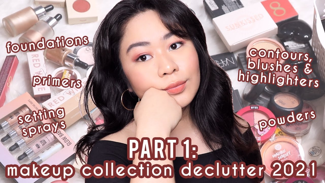 PART 1: DECLUTTERING MY MAKEUP COLLECTION | 2021 | Kristine Bolivar | Philippines - YouTube