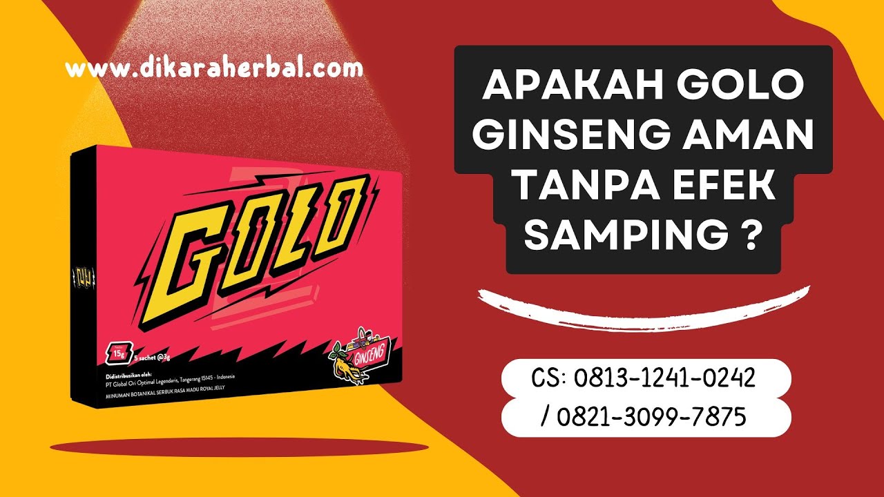 Apa Efek Samping Minum Golo Ginseng Obat Kuat Pria ? Cek disini - YouTube
