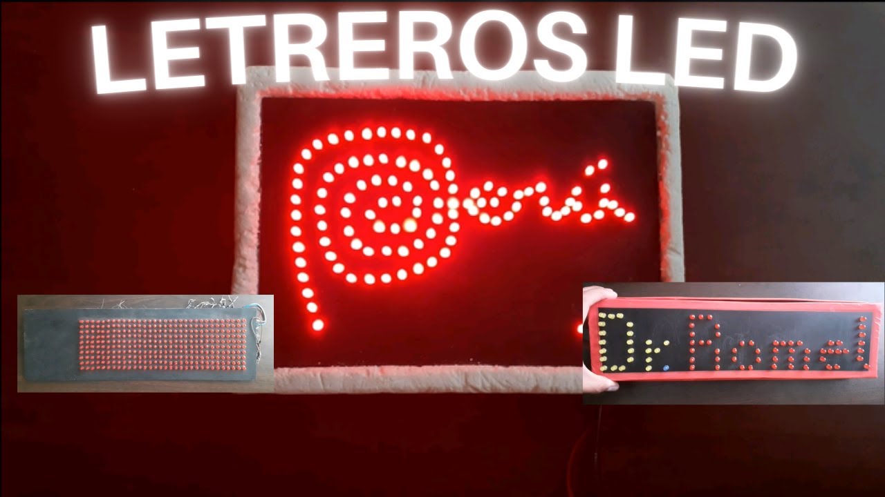 Como hacer letreros leds: Materiales - YouTube