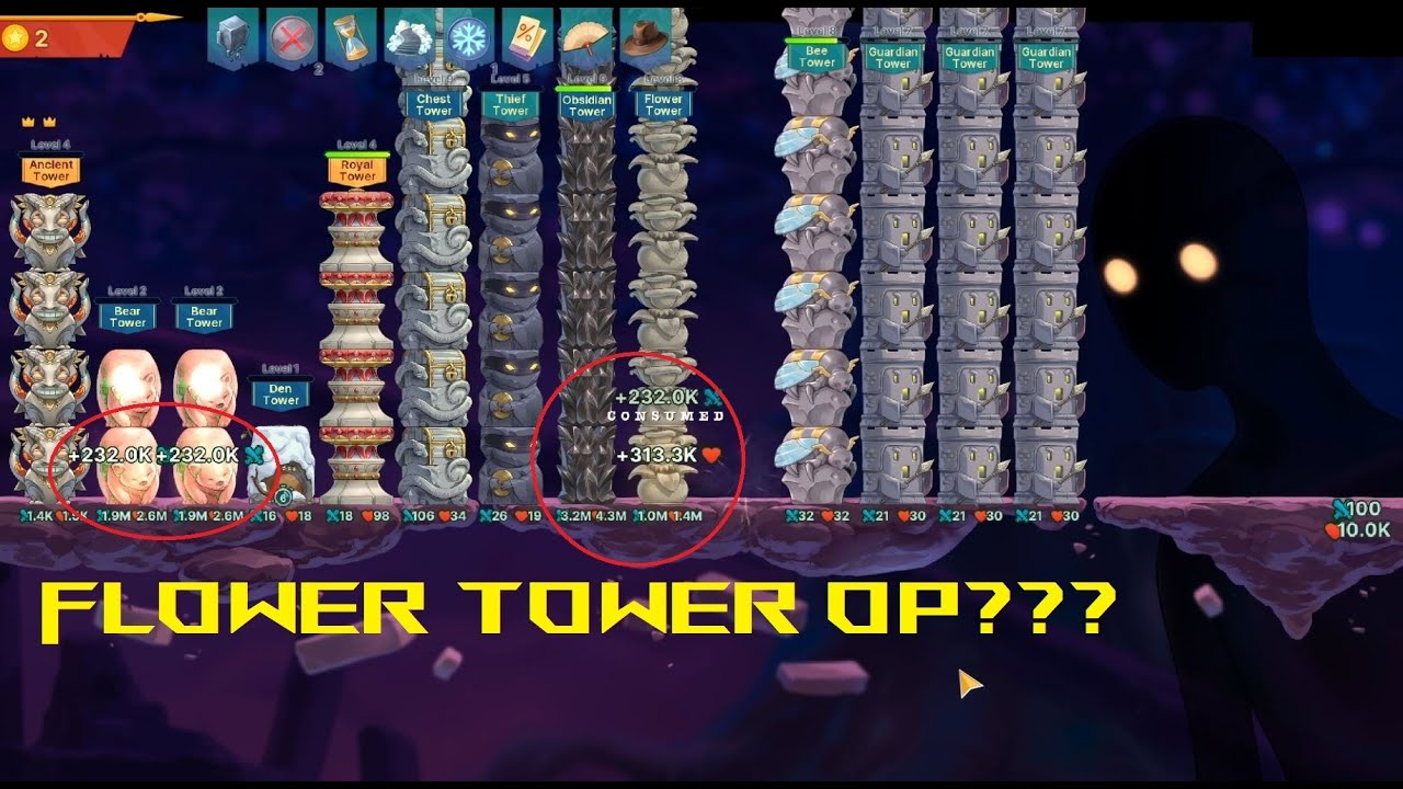 Flower Tower OP ? Epic Auto Towers - YouTube