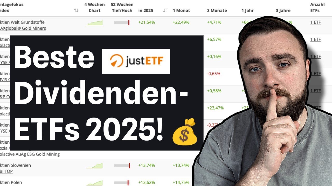 justETF enthüllt: Die besten Dividenden-ETFs 2025! 💰 - YouTube