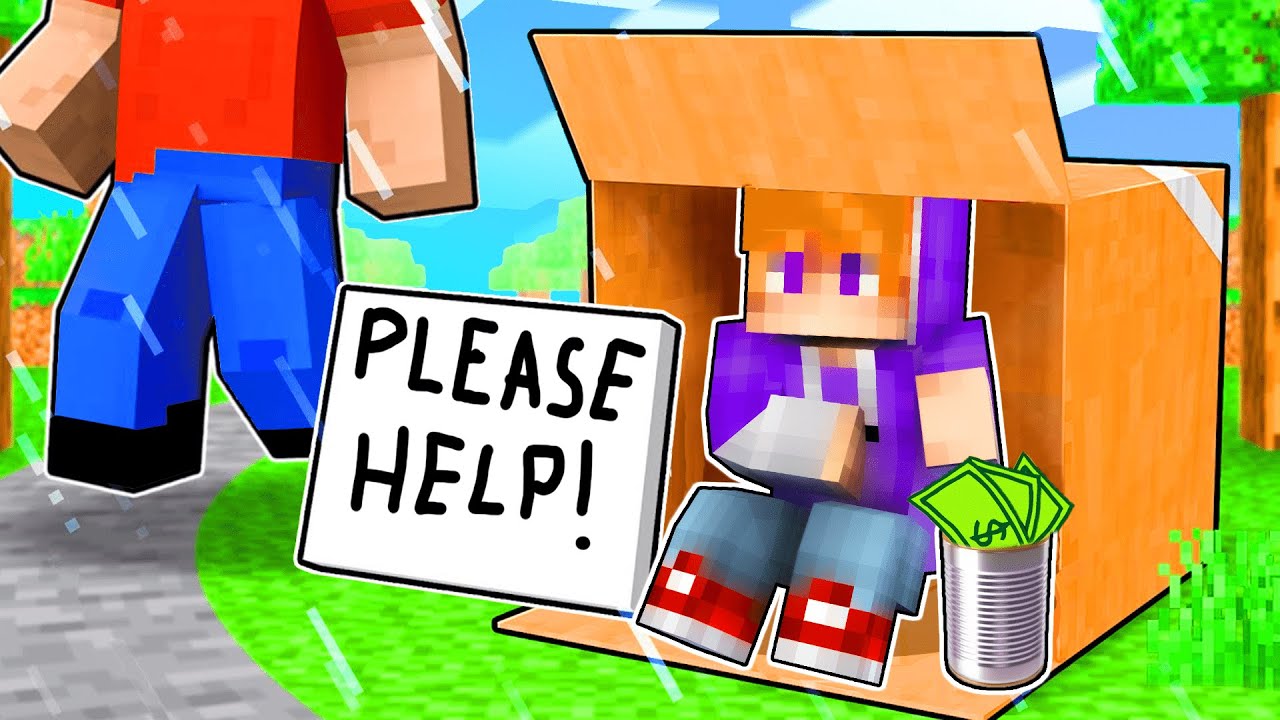 Nick is HOMELESS in Minecraft! - YouTube