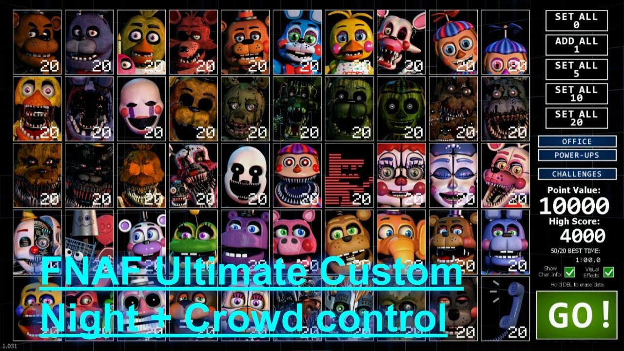 FNAF Ultimate Custom Night + Crowd Control: Was it worth it? FNAF Crowd ...