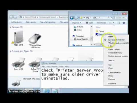 Seagull Scientific printer driver upgrade tutorial. 7.2 to 7.2.2 - YouTube