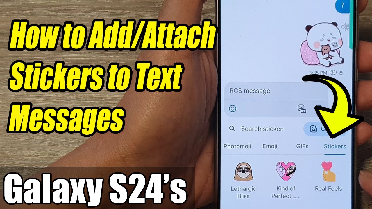 Galaxy S24/S24+/Ultra: How to Add/Attach Stickers to Text Messages ...