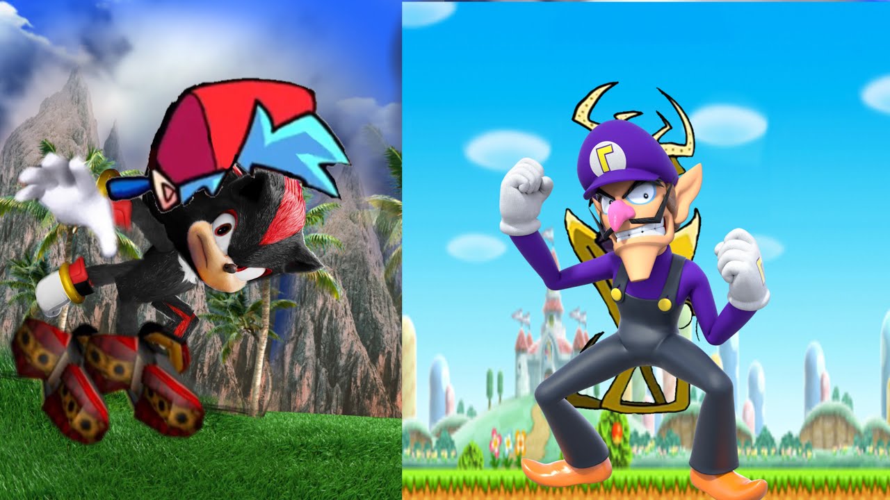 Shadow vs waluigi in FNF starecrown - YouTube