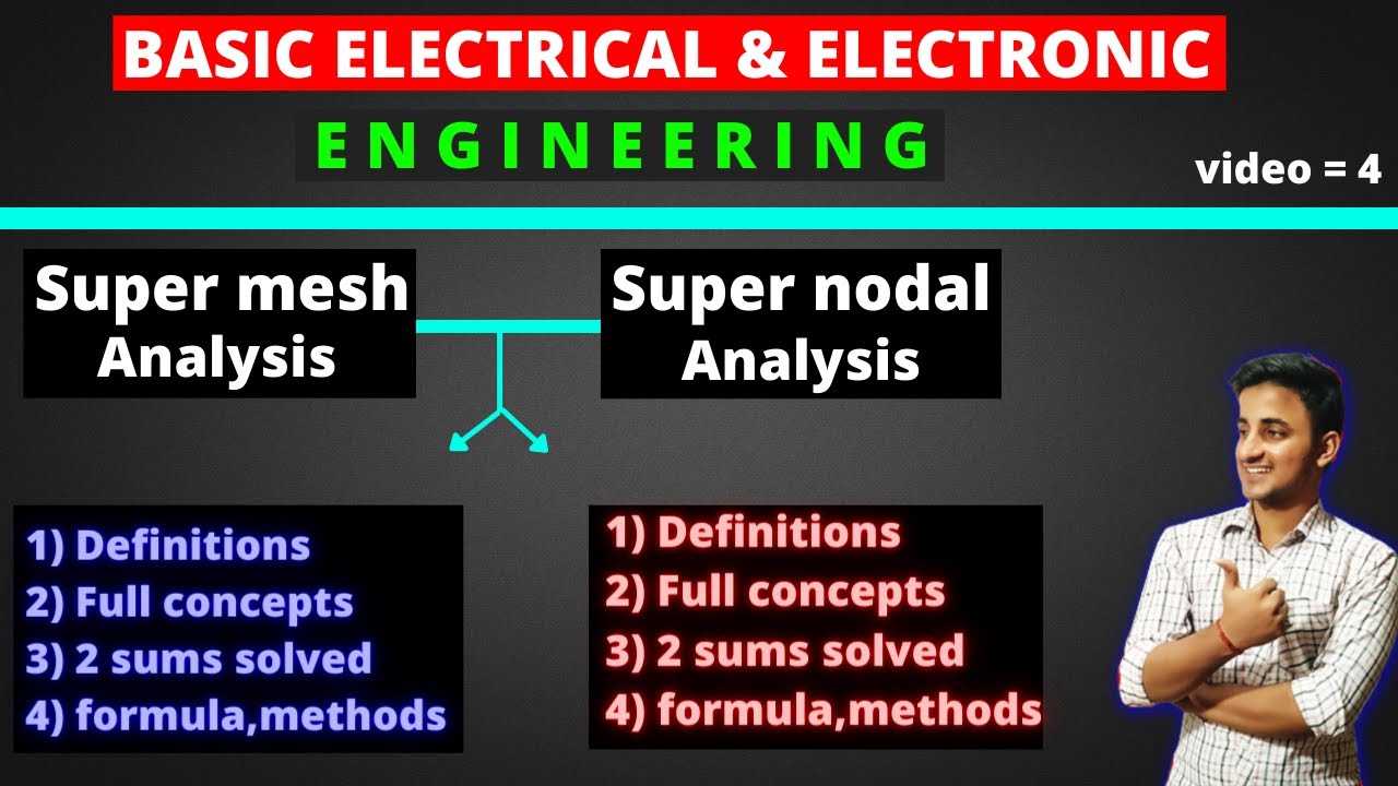 Super mesh or Super nodal analysis method | in hindi 2021 | DC circuits BEE/BEEE | ft. vimal ...
