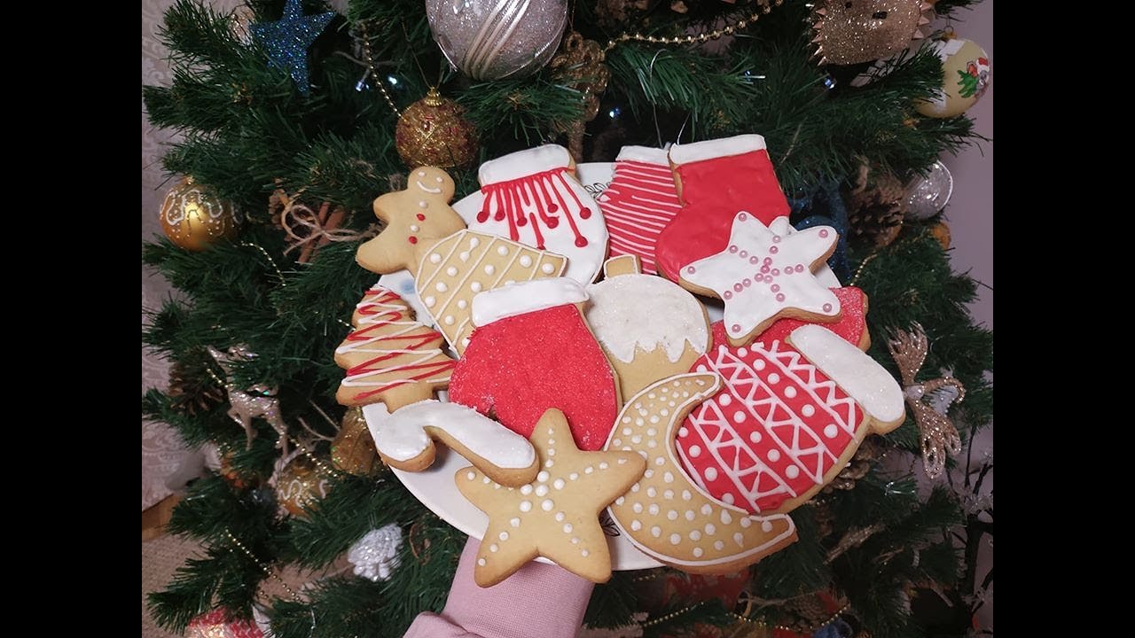 Новогодние печенье с глазурью - YouTube