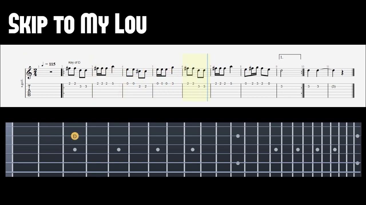 Skip to My Lou - Guitar Tabs - YouTube