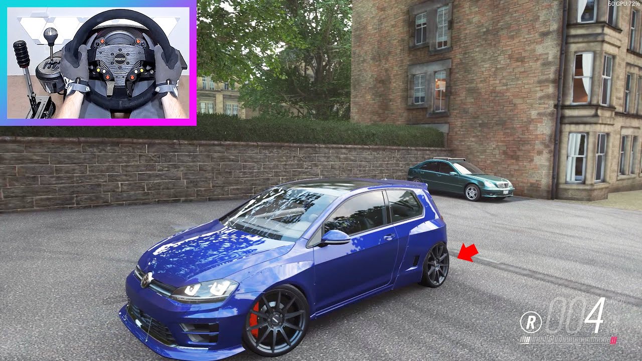Drifting RWD Converted Golf R! - Forza Horizon 4 | Steering Wheel ...