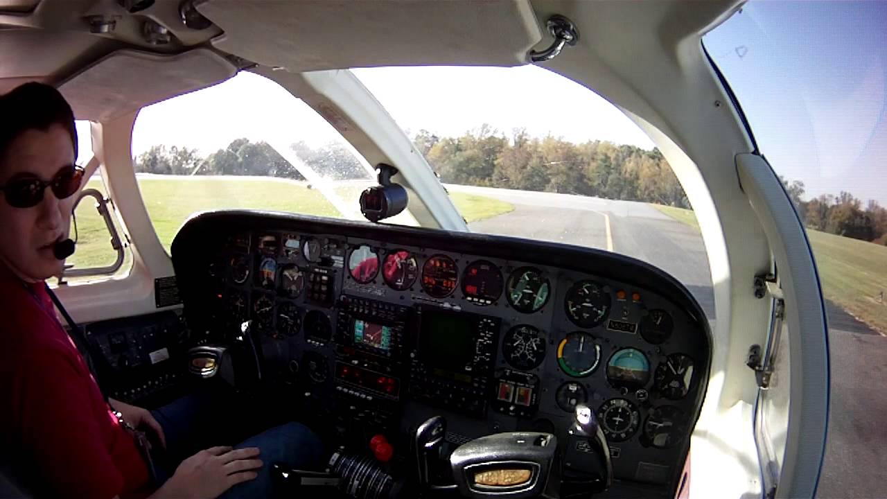 Cessna 340 - Startup, Departure, and Climb - YouTube