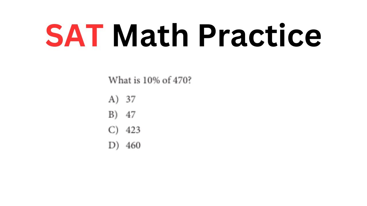 SAT Math Practice Question #6 - YouTube