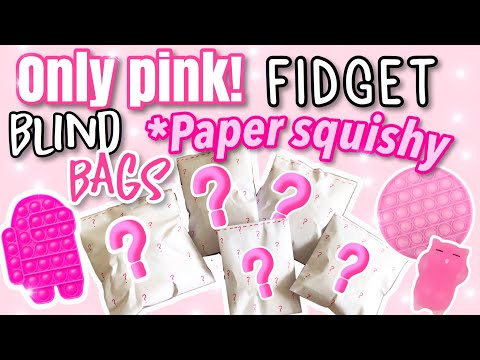 OPENING DIY ONLY PINK FIDGET PAPER SQUISHY BLIND BAGS!