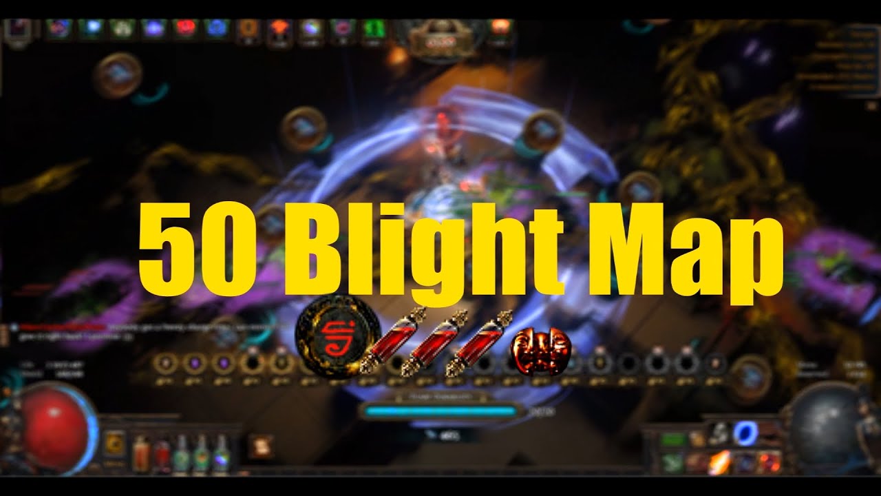 PoE Blight Farming 50 blight corrupted map - YouTube