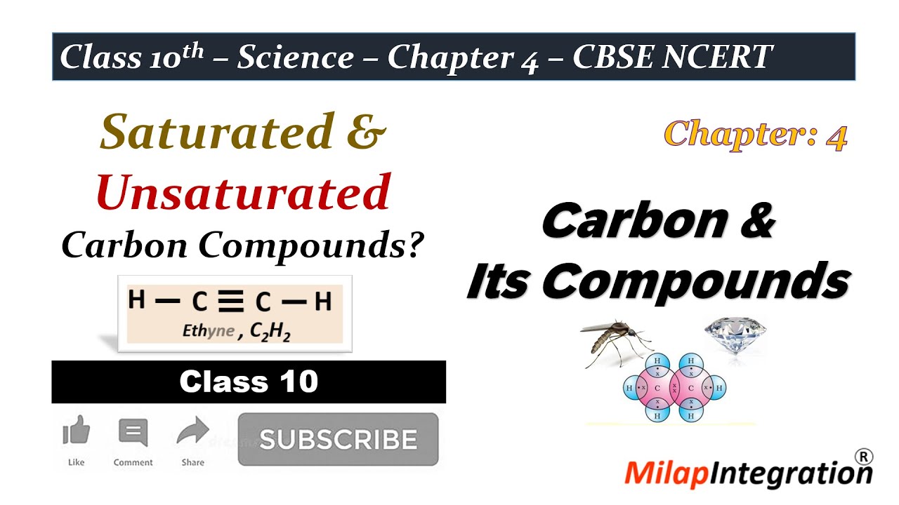Saturated & Unsaturated Carbon Compounds? |Chapter 4|Class 10 |Science ...