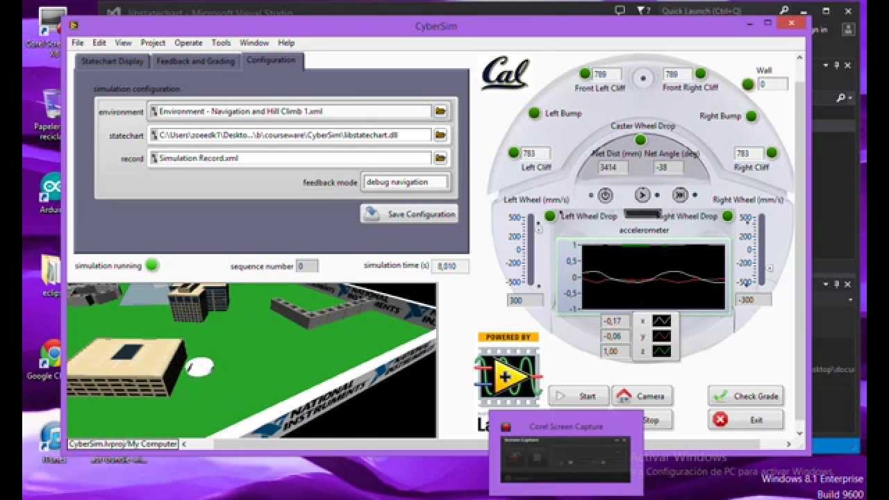 Labview y Simulacion irobot - YouTube