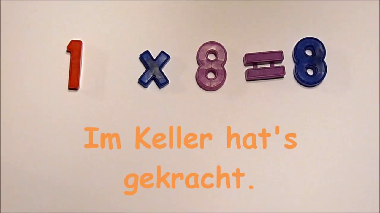 Das 8er-Reihe Lied; 1x8 =8; Achter-Einmaleins gesungen mit komischen ...