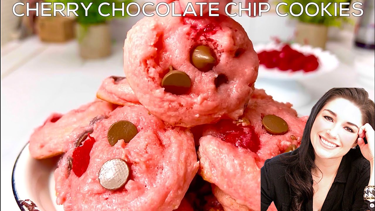 Cherry chocolate chip cookies - YouTube