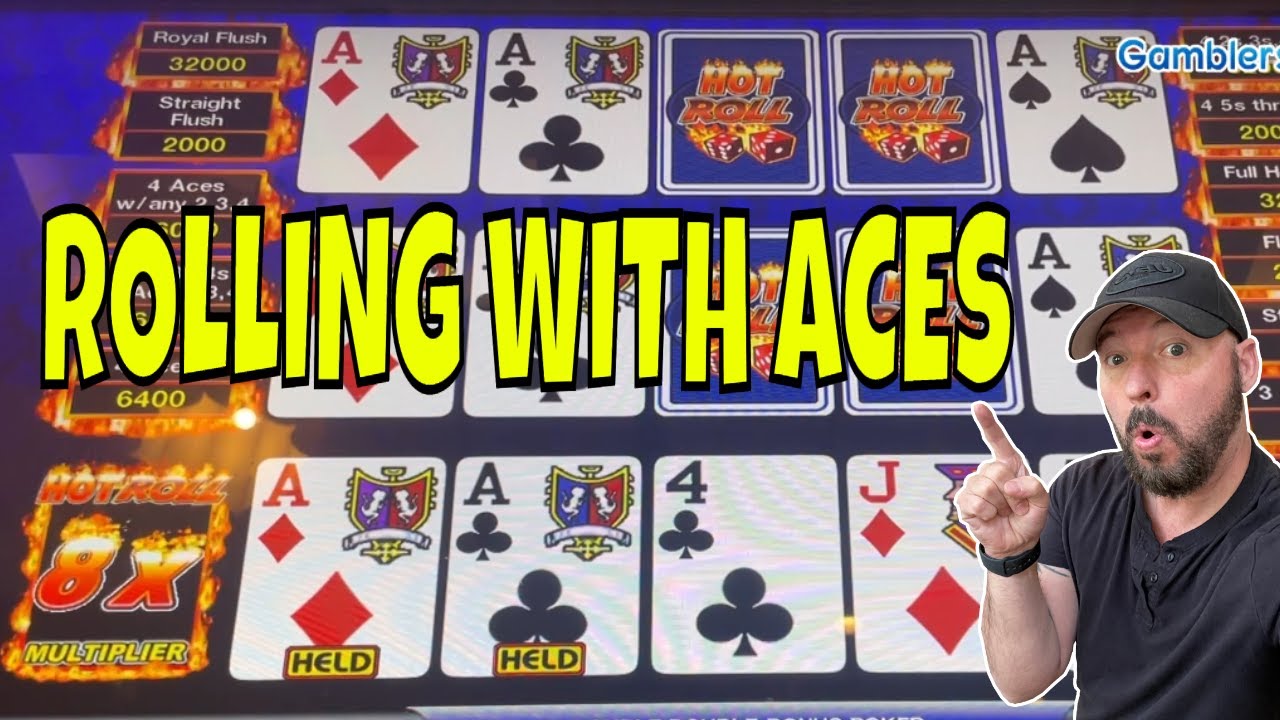 Rolling With Aces on Hot Roll Video Poker - YouTube