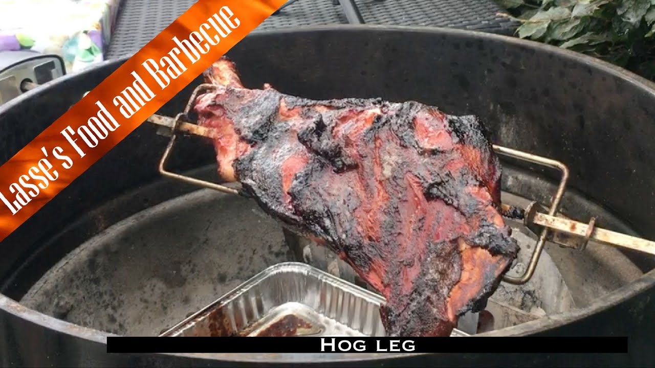 Rotisserie wild hog leg - YouTube