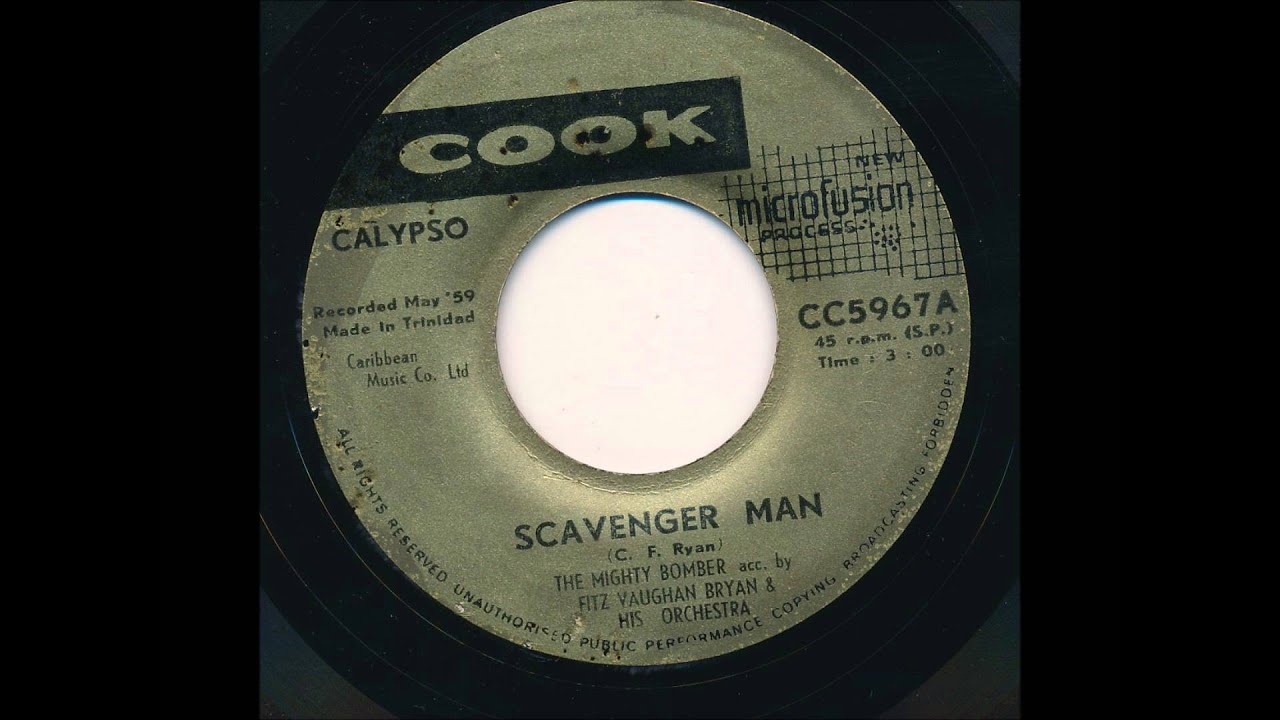 MIGHTY BOMBER "Scavenger Man" Calypso 45 rpm - YouTube